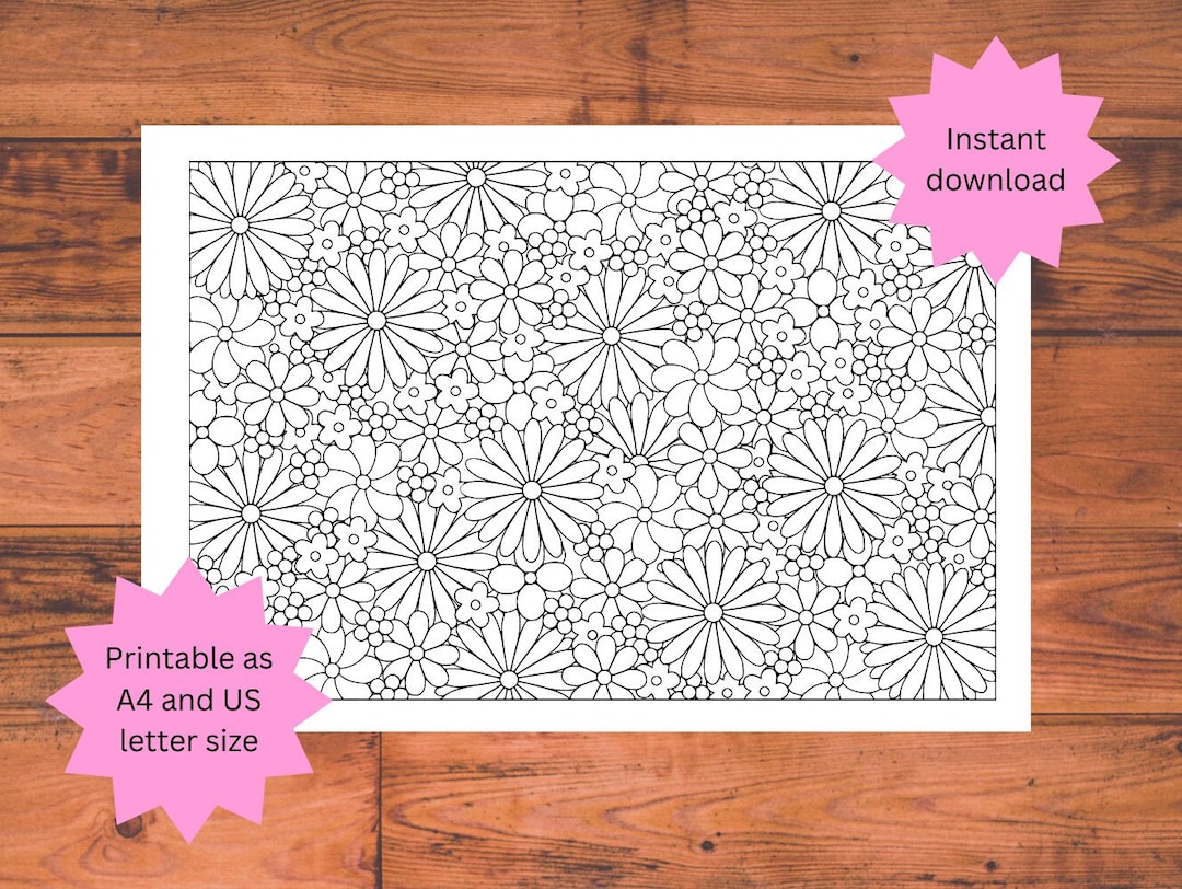 Printable Colouring Page for Adults Floral Adult Colouring Page ...