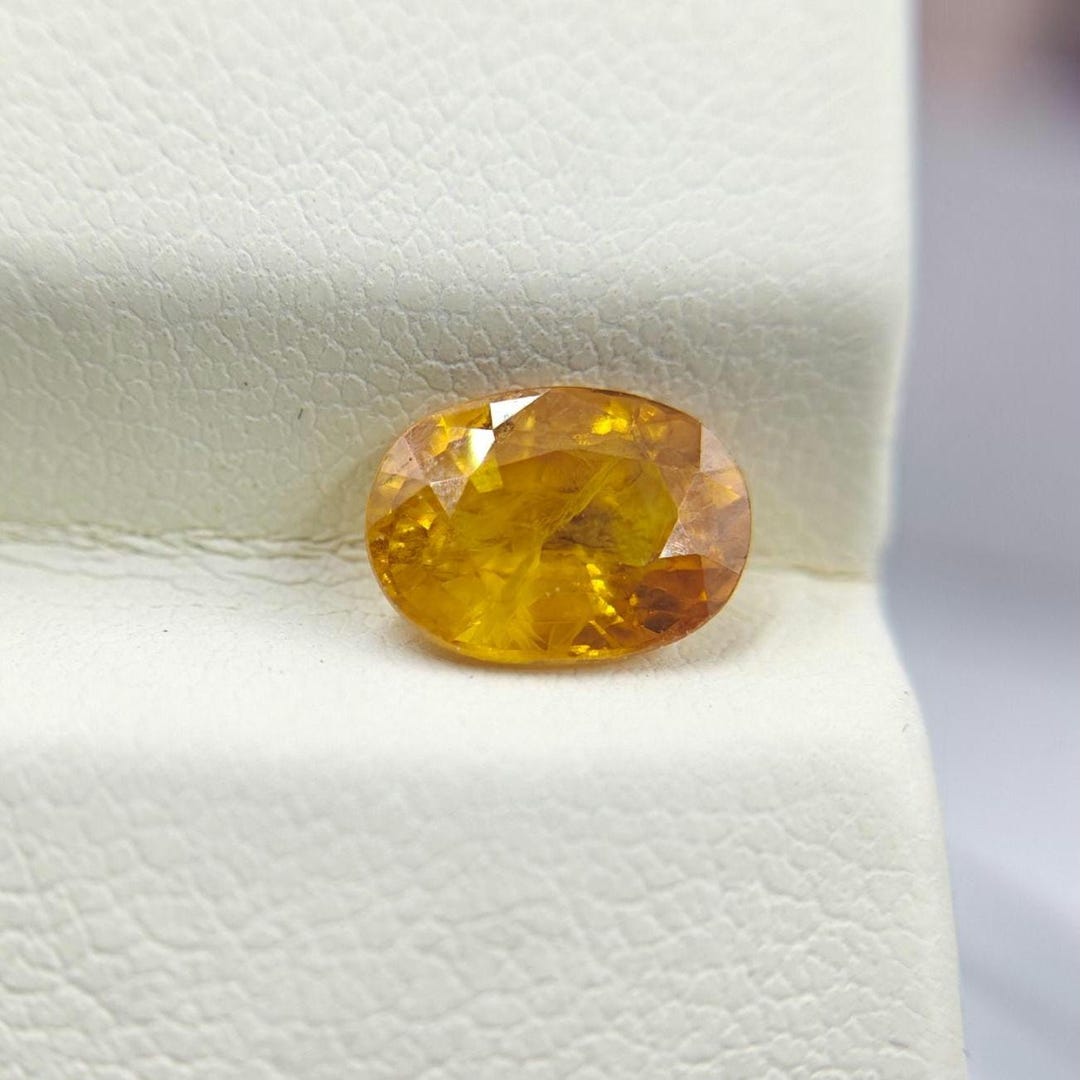 Natural Yellow Sphene Gemstone | 2 Carat Oval Cut Titanite - Etsy
