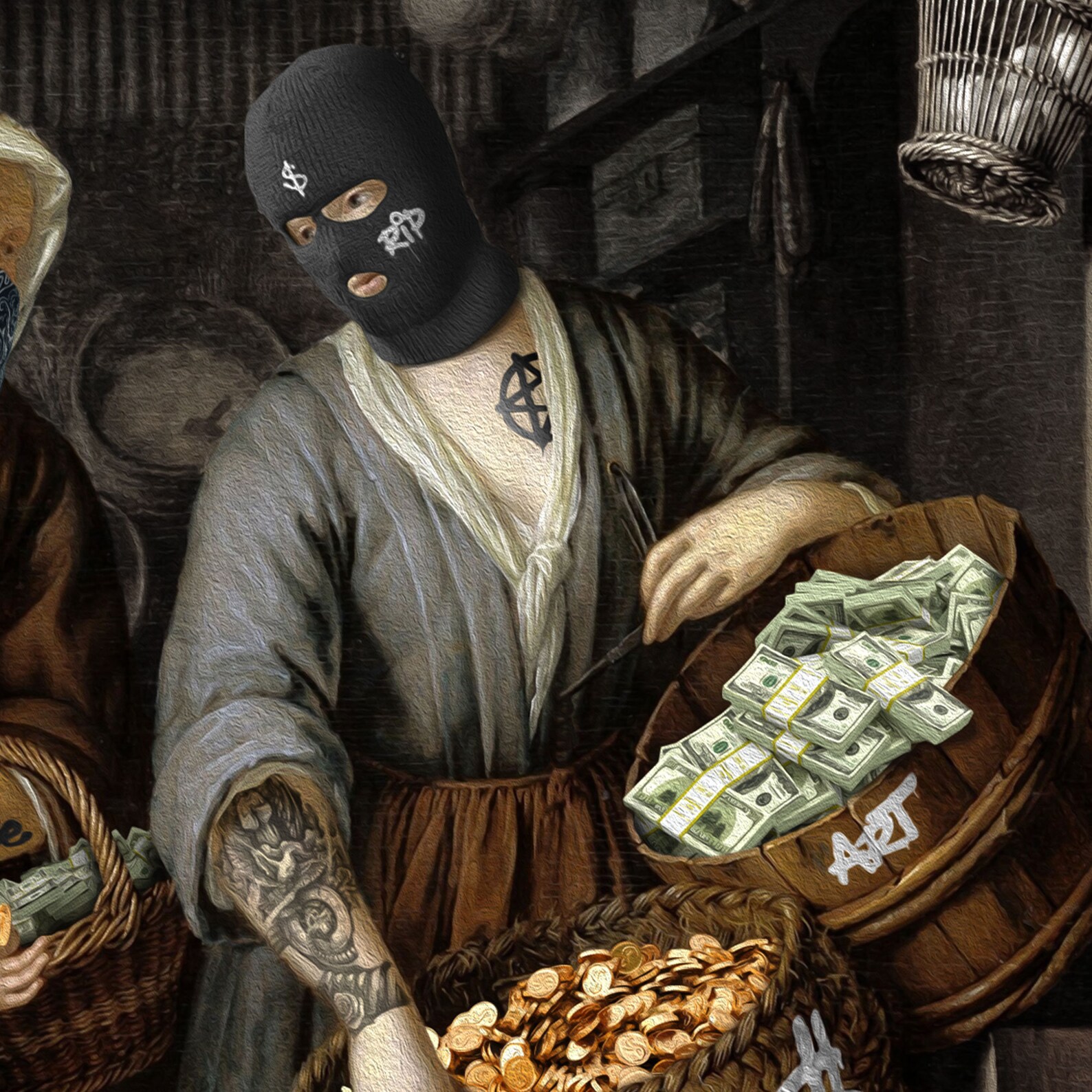 Renaissance Robbery Altered Art Print | Vinny Banks Wall Art | Vintage ...