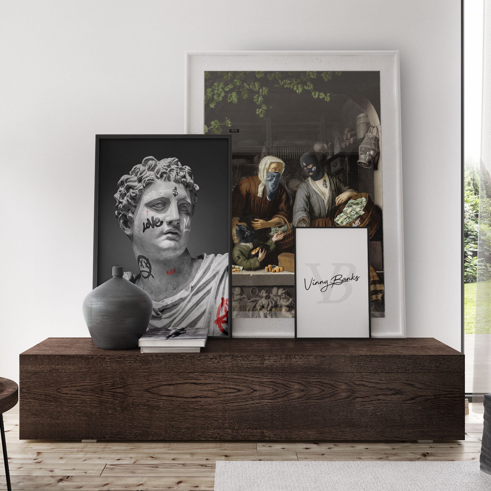 Renaissance Robbery Altered Art Print | Vinny Banks Wall Art | Vintage ...