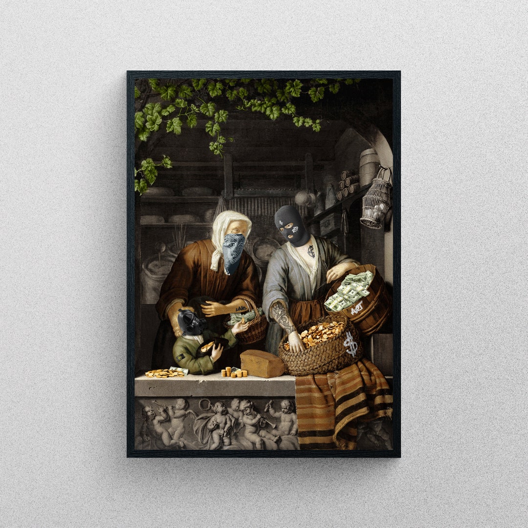 Renaissance Robbery Altered Art Print | Vinny Banks Wall Art | Vintage ...