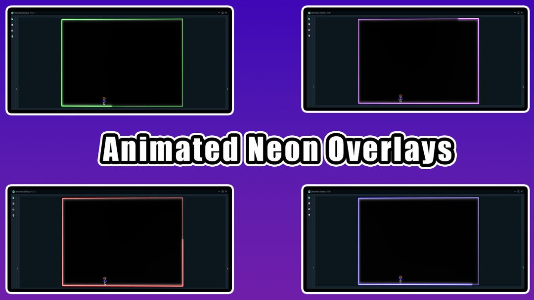 Animated Neon Variety Colored Webcam/stream Overlay for Streamers - Etsy