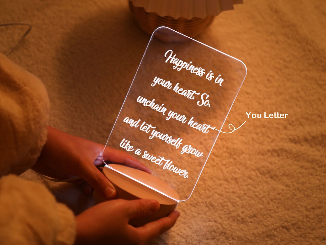 Custom Hand-written Letter Night Light, Personalized With Letter ...