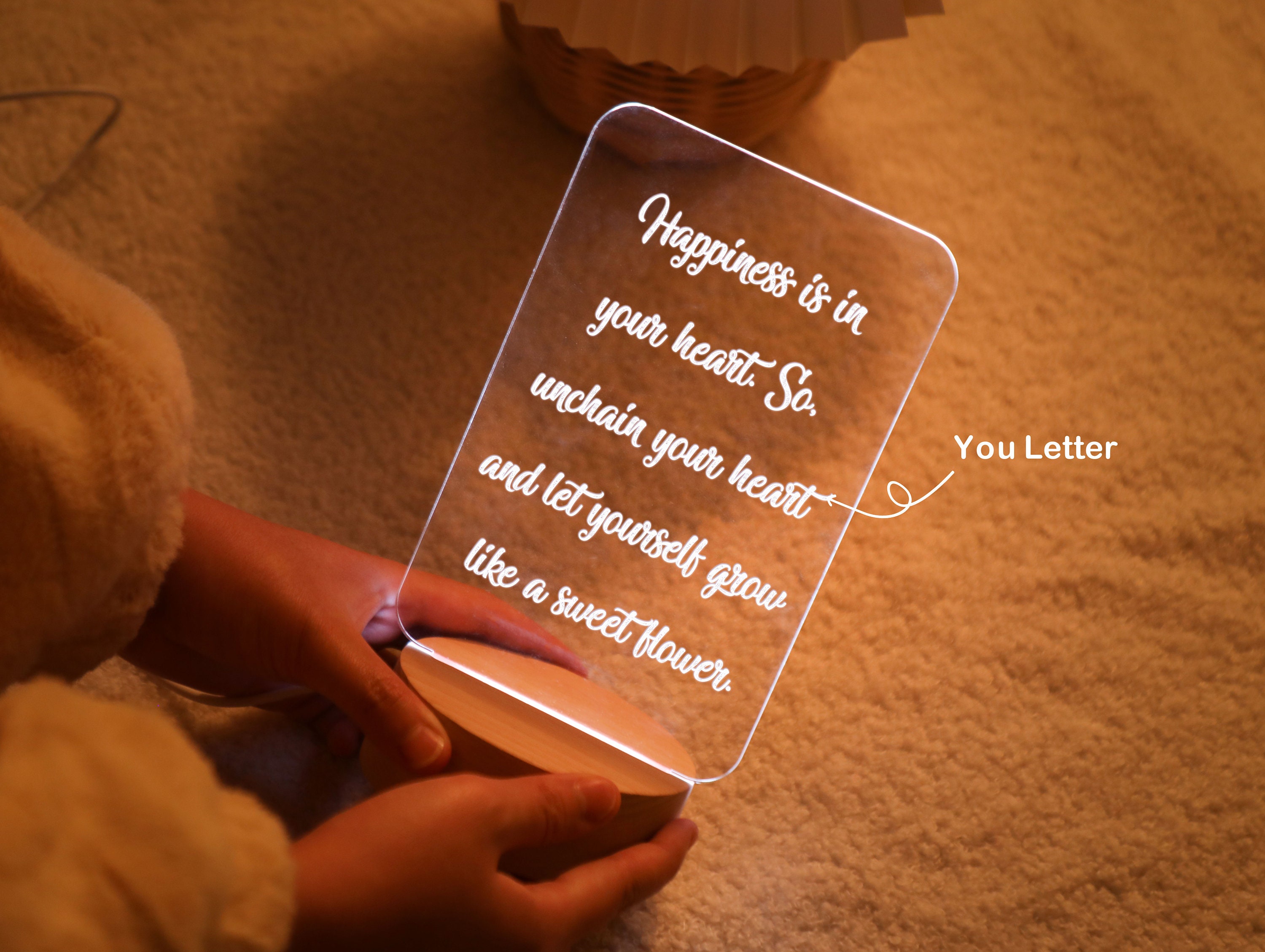 Custom Hand-written Letter Night Light, Personalized With Letter ...