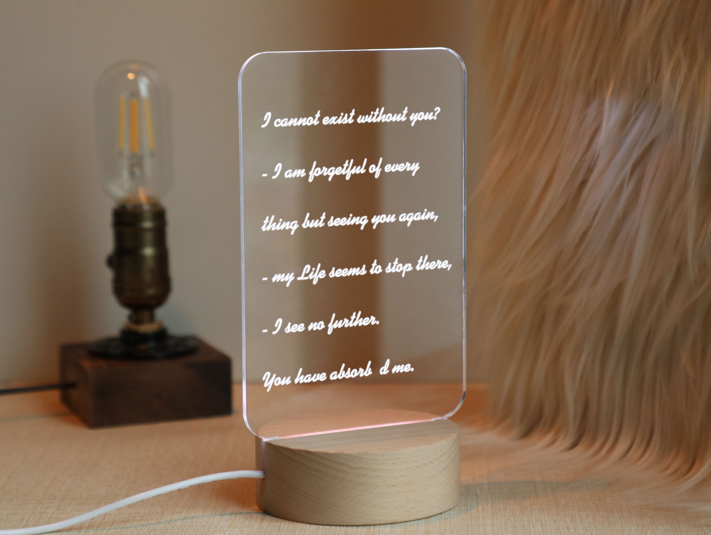 Custom Hand-written Letter Night Light Personalized With - Etsy