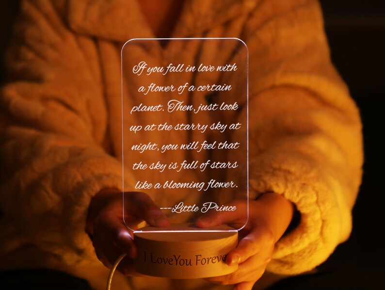 Custom Hand-written Letter Night Light Personalized With - Etsy