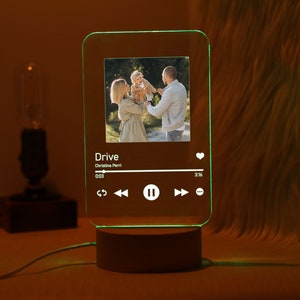 Personalized Music Plaque Night Light, Custom Acrylic Music Plaque Led ...