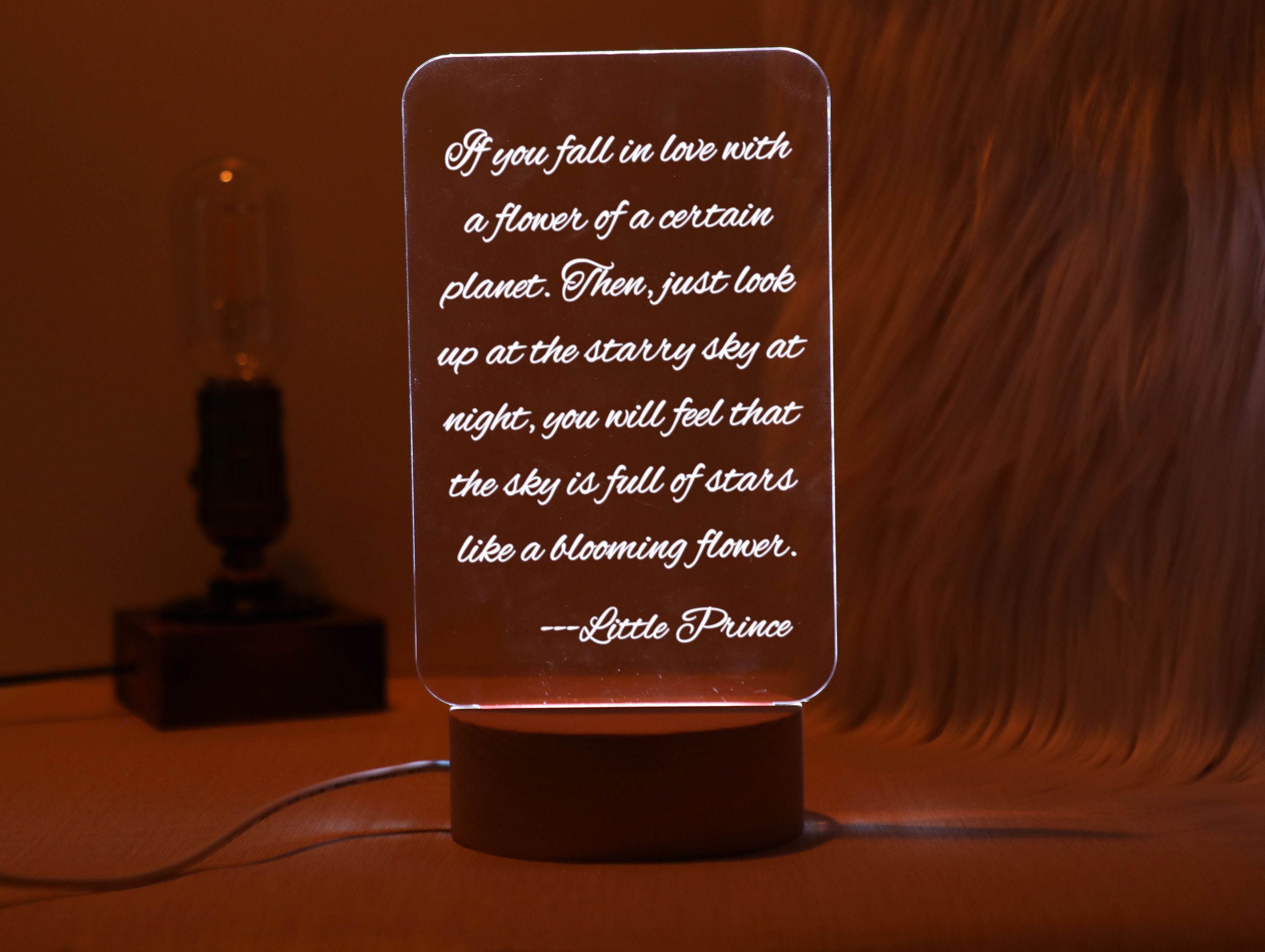 Custom Hand-written Letter Night Light Personalized With - Etsy