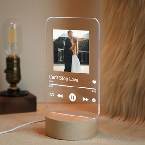 Personalized Music Plaque Night Light, Custom Acrylic Music Plaque Led ...