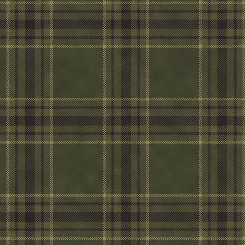 Moody Plaid Wallpaper | Olive Green English Style Bedroom Bathroom ...