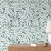 Green Leaf Wallpaper Peel and Stick Wallpaper Removable - Etsy