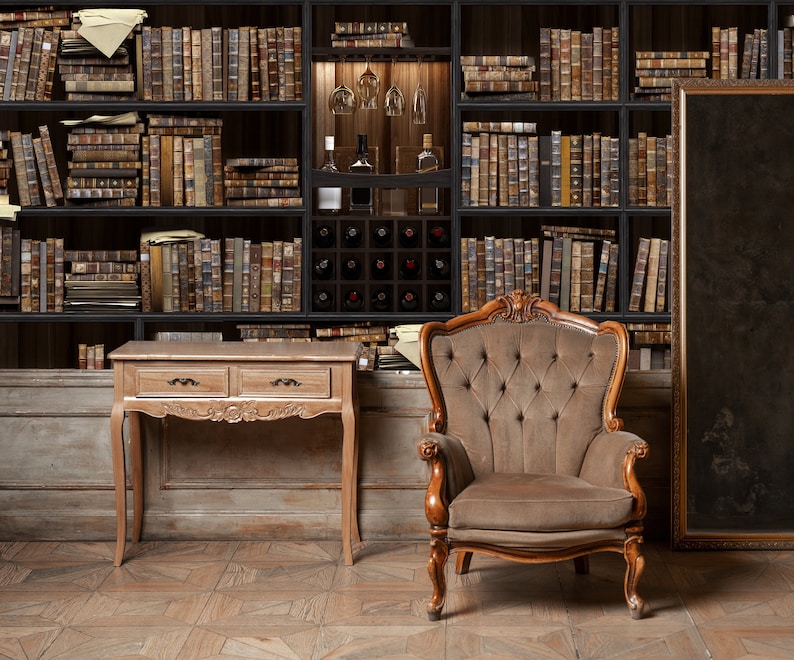 3D Wallpaper Library Bookshelf Wallpaper Peel and Stick - Etsy
