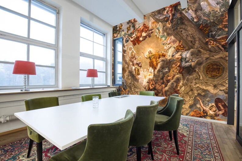 Baroque Wallpaper, Renaissance Wall Art, Italian Art, Ceiling Fresco by ...