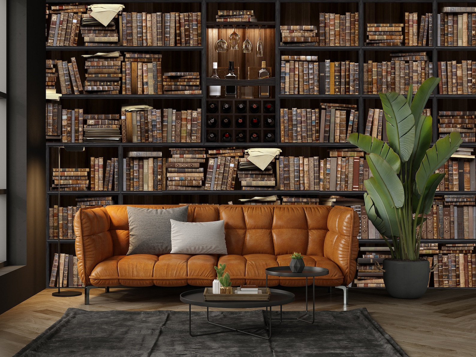 3D Wallpaper Library, Bookshelf Wallpaper, Peel and Stick - Etsy