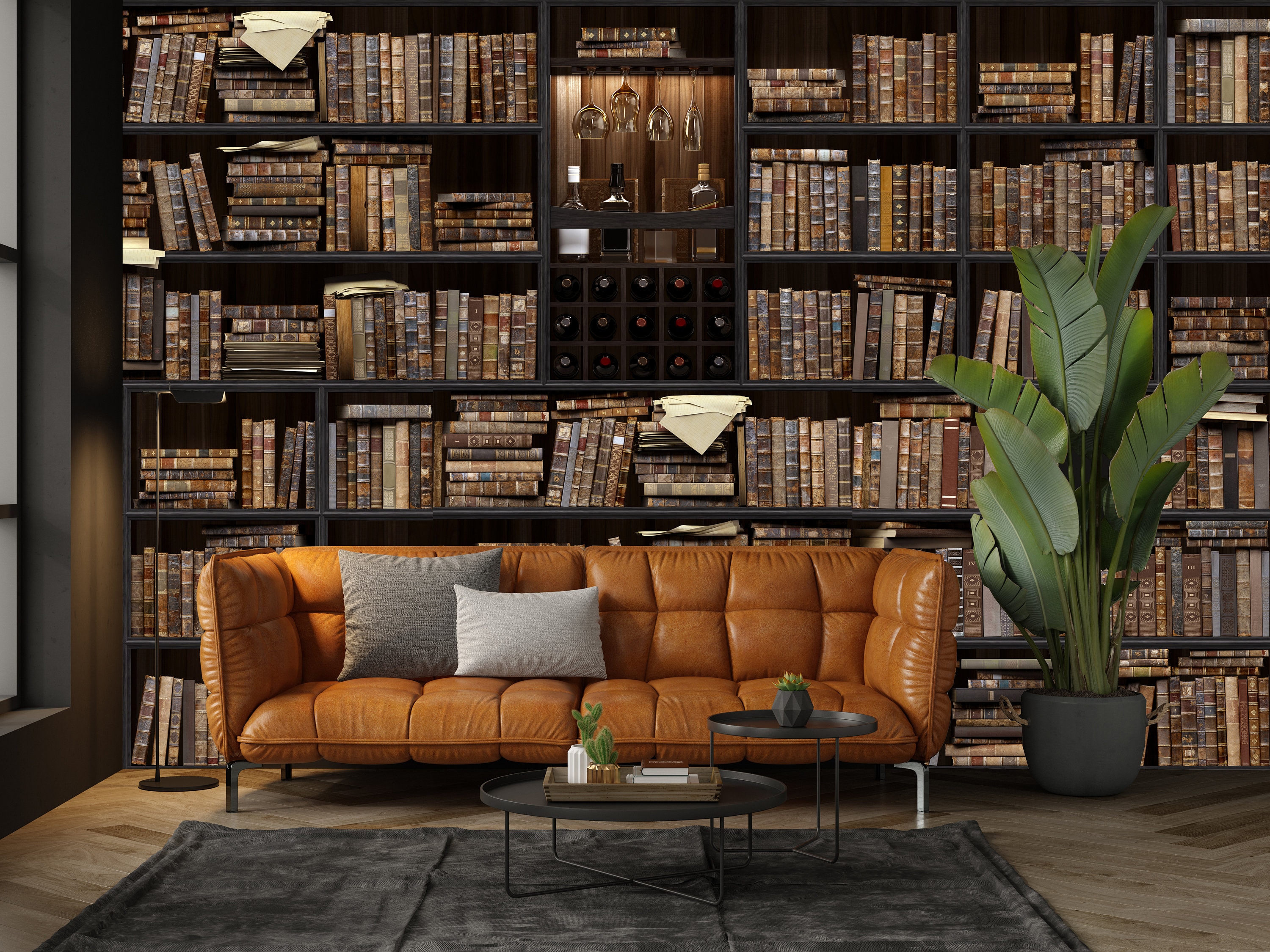 3D Wallpaper Library Bookshelf Wallpaper Peel and Stick - Etsy