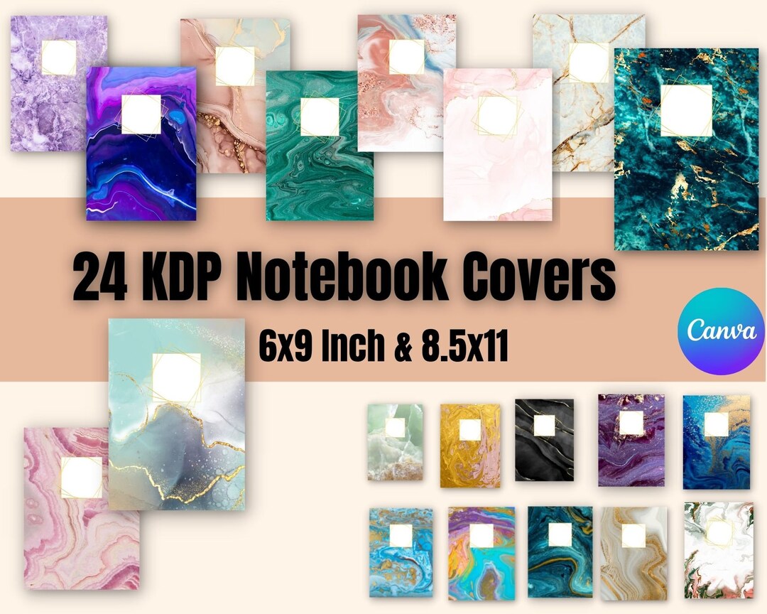 Marble Notebook Cover Template KDP Marble Cover Design Template KDP ...