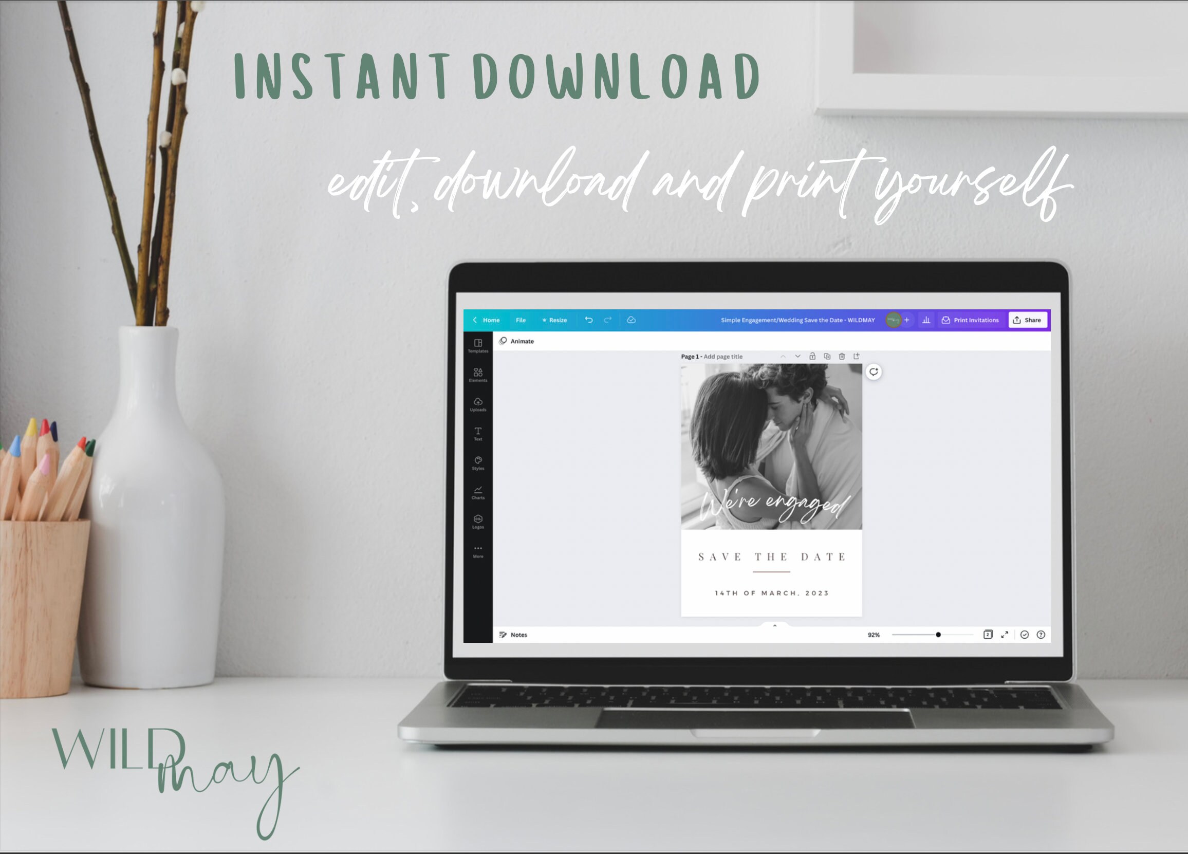 Tiny Human Shindig PACK, Mist, Baby Shower Invite, Editable Template ...