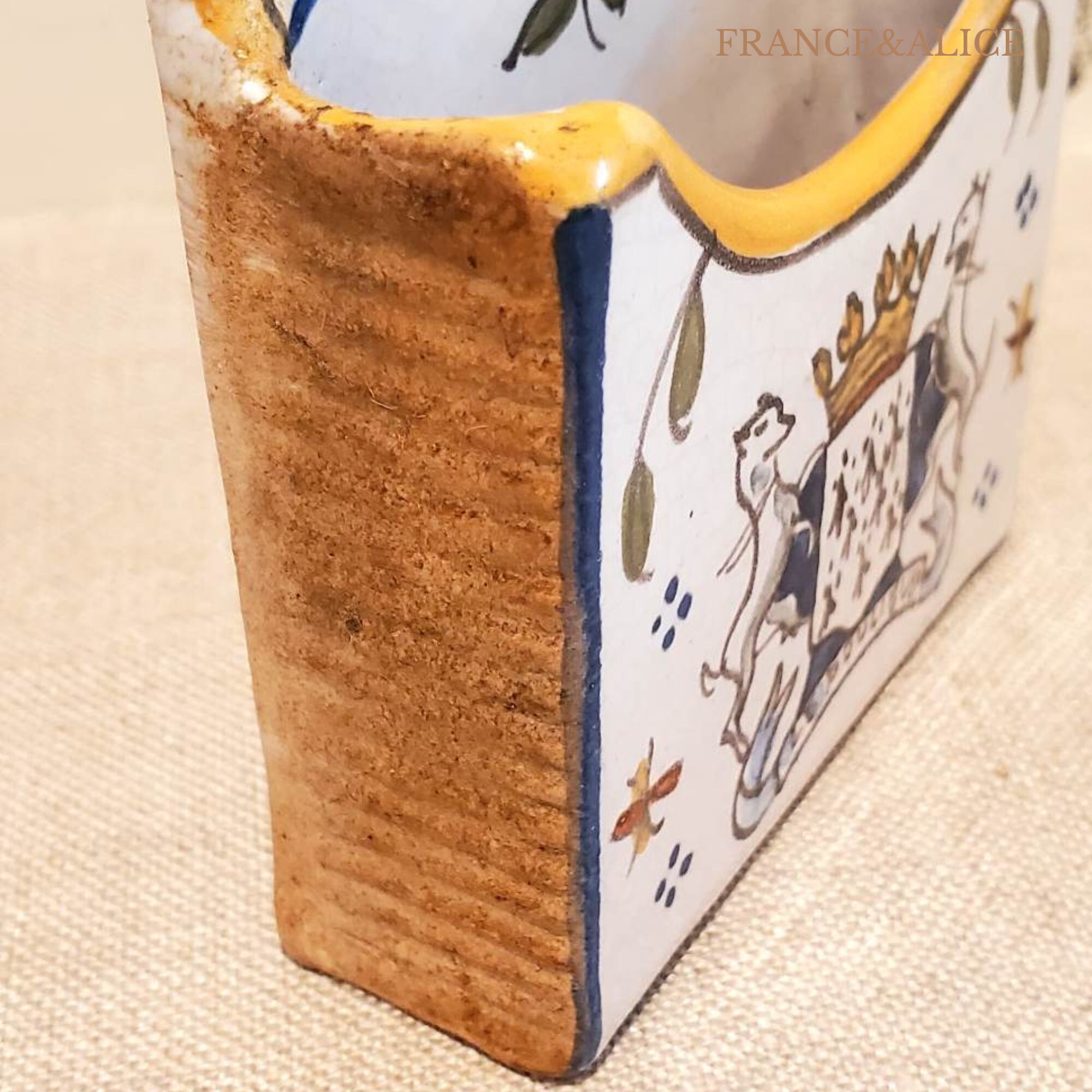 Antique Wall-mounted Match Holder Signed and Numbered. Hubaudière ...