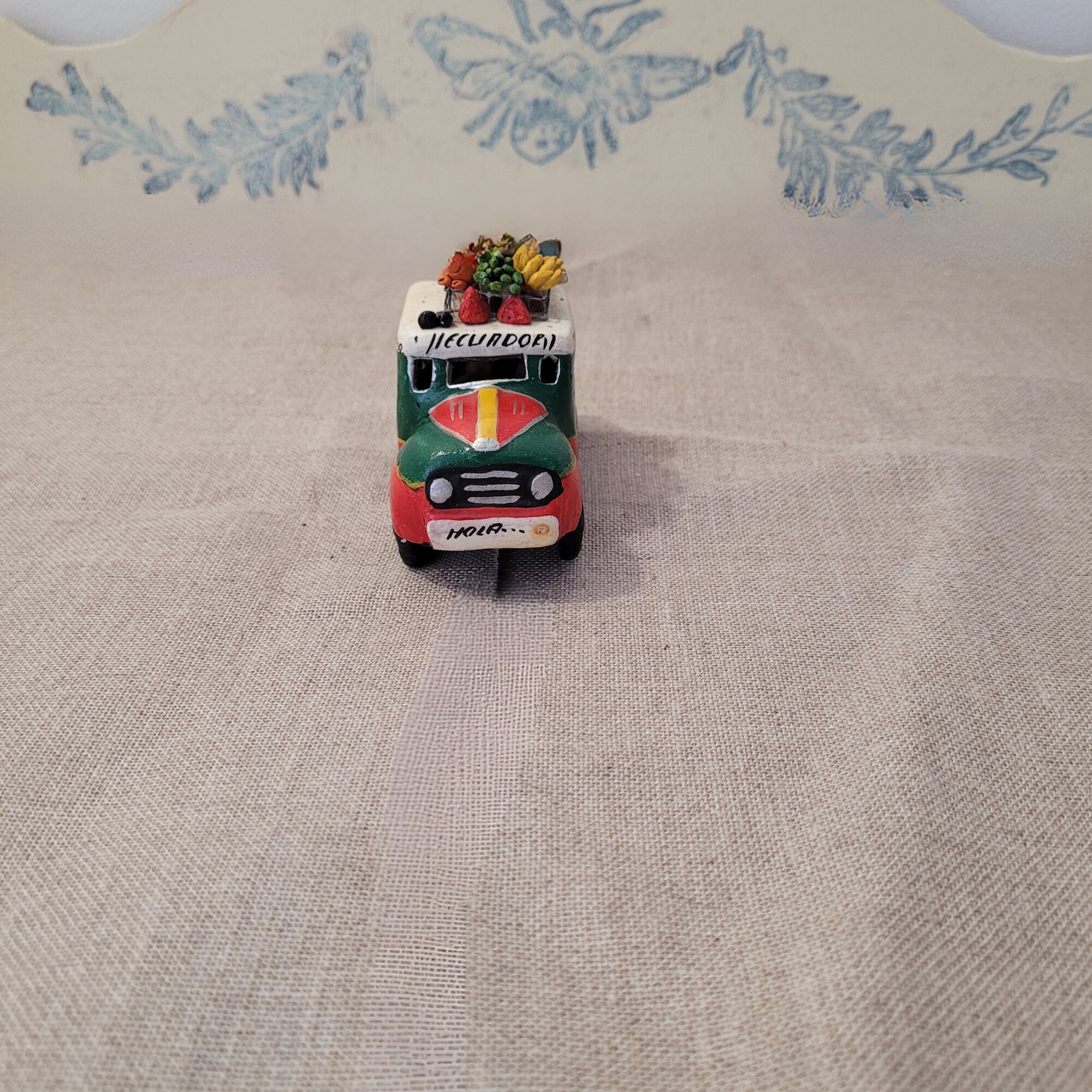 Ecuadorian Bus. Typical Ecuadorian Art. Vintage Miniature Clay Bus From ...