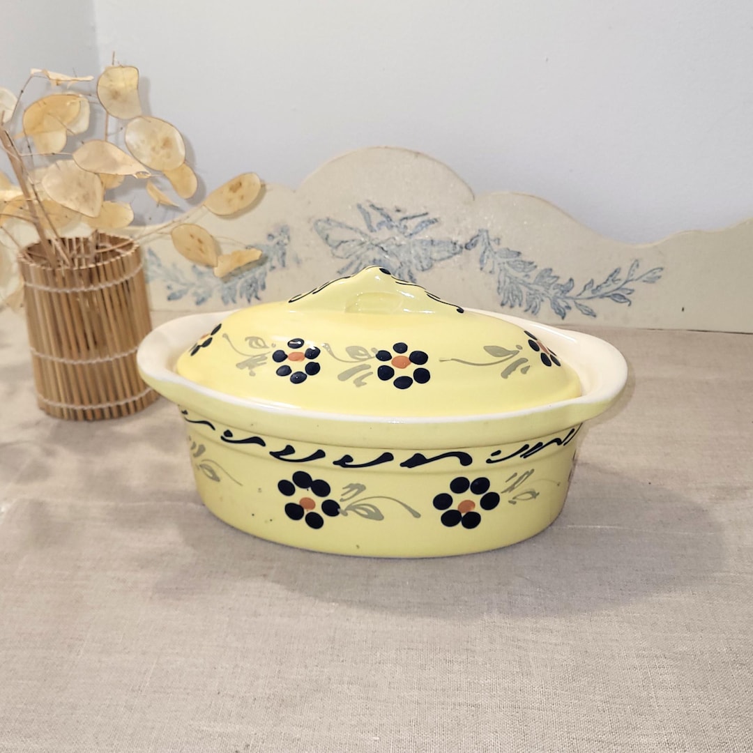 Vintage Alsace Terrine 1L – Soufflenheim French Pottery – Hand-painted ...