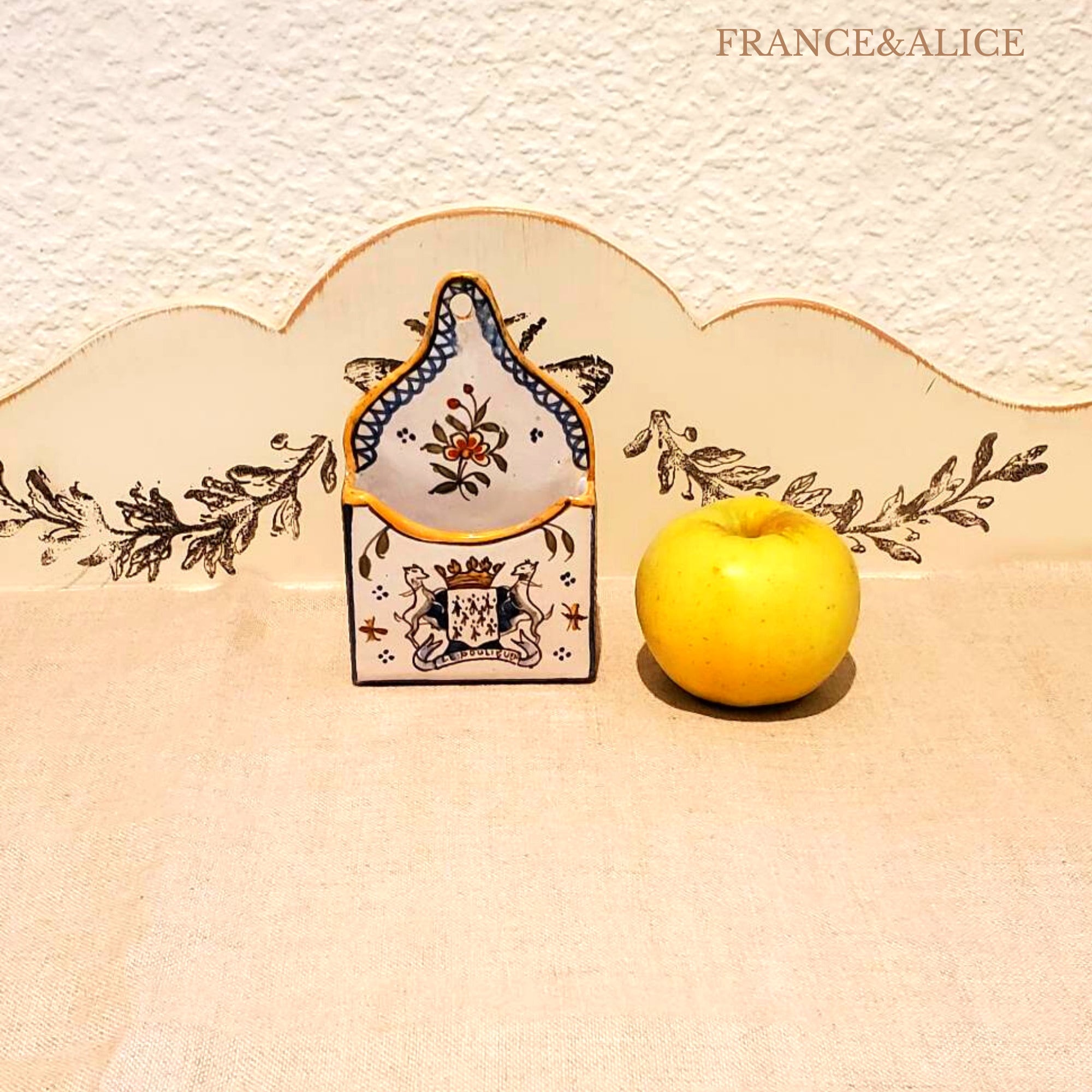 Antique Wall-mounted Match Holder Signed and Numbered. Hubaudière ...