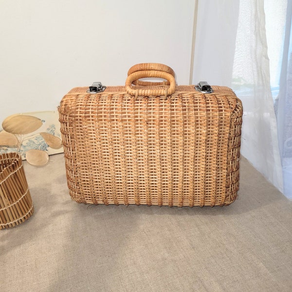 Rattan Suitcase - Etsy