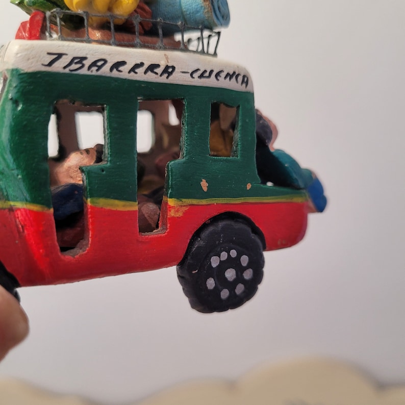Ecuadorian Bus. Typical Ecuadorian Art. Vintage Miniature Clay Bus From ...