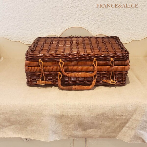 Rattan Suitcase - Etsy