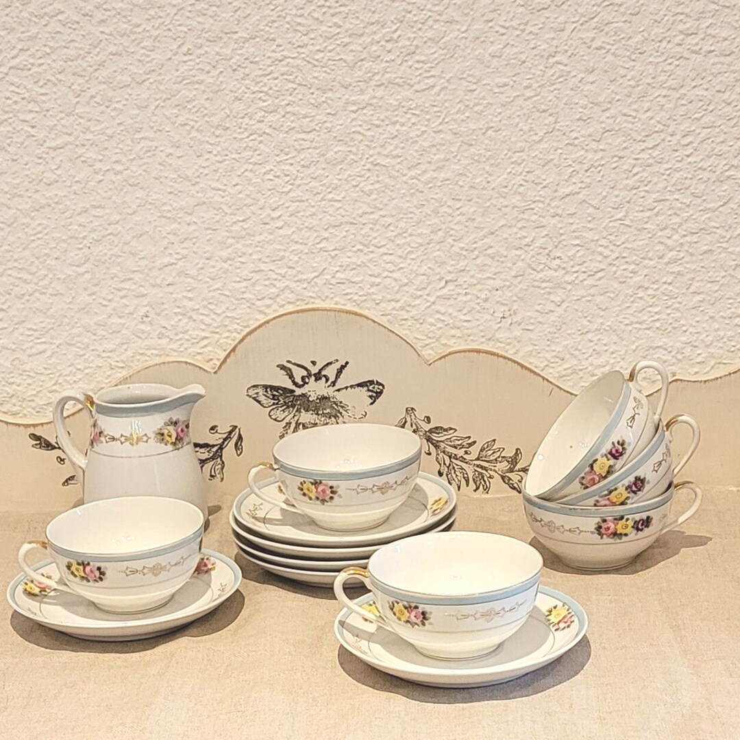 Vintage noritake Tea Service. 6 Japanese Porcelain - Etsy