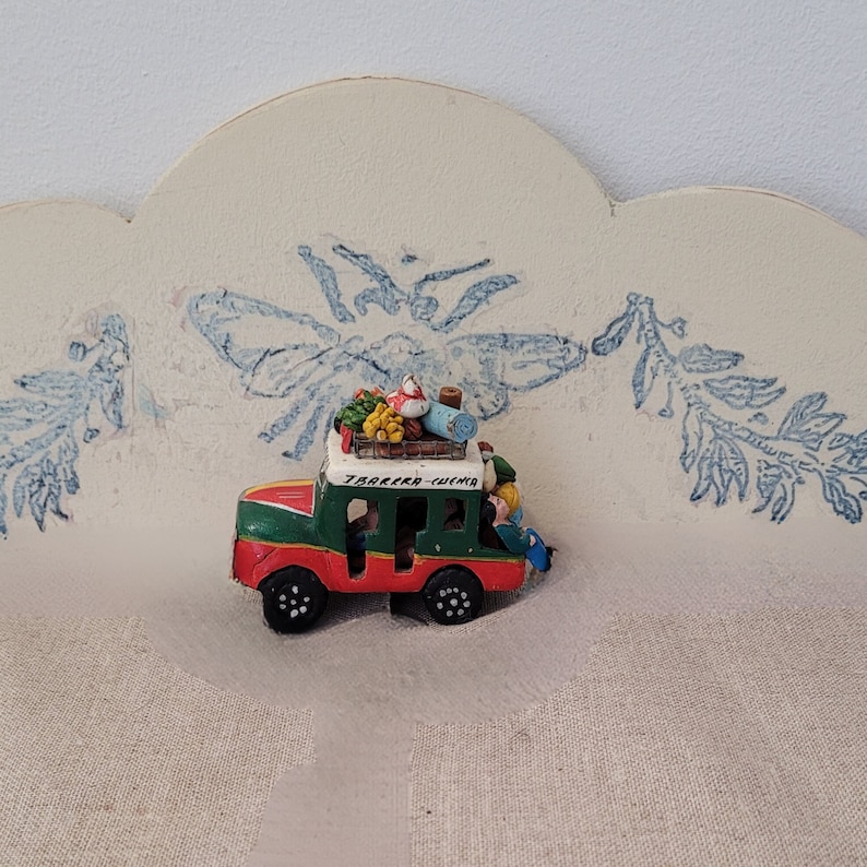 Ecuadorian Bus. Typical Ecuadorian Art. Vintage Miniature Clay Bus From ...