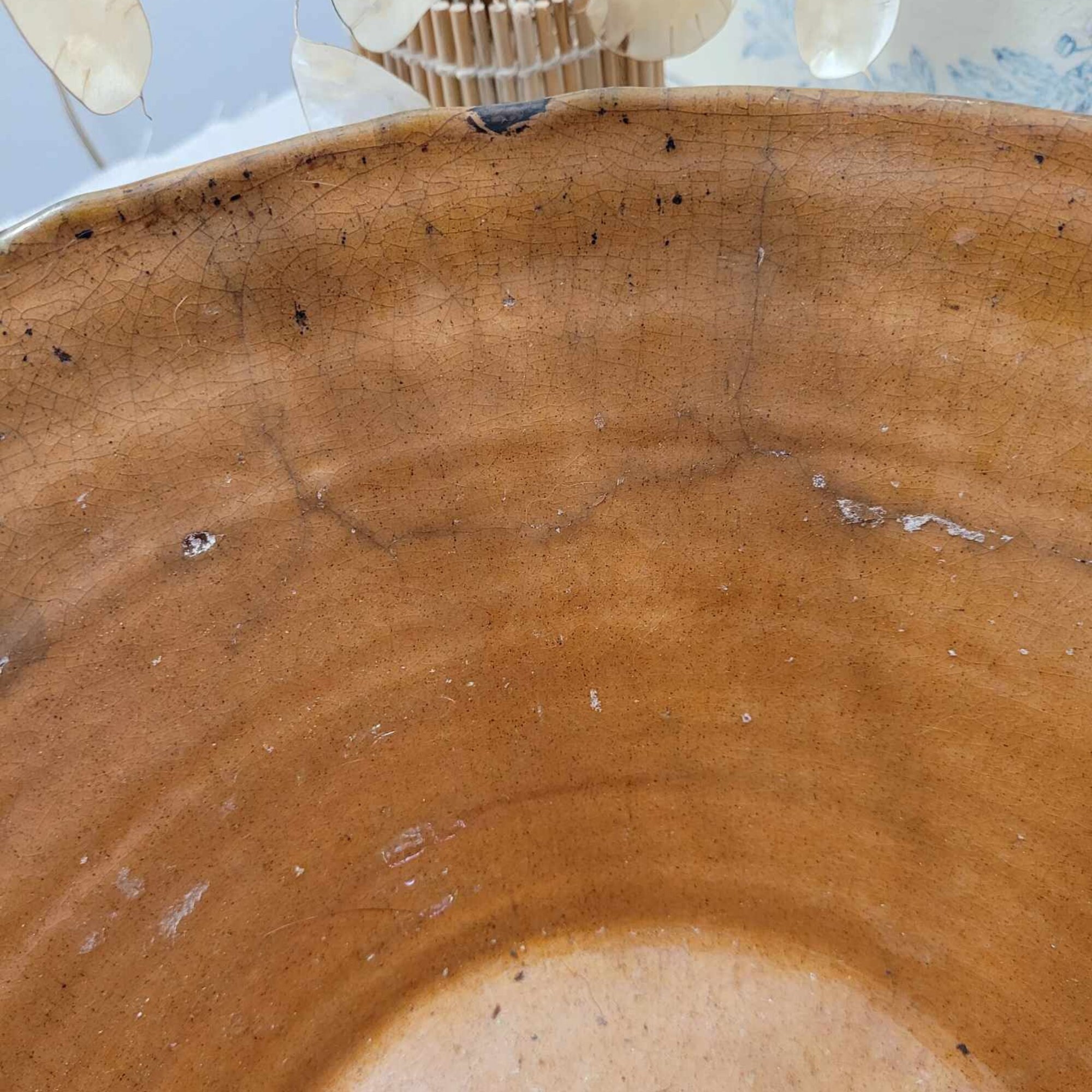 Large Vintage Terracotta Dish Old Terracotta Tian Rustic Farmhouse ...