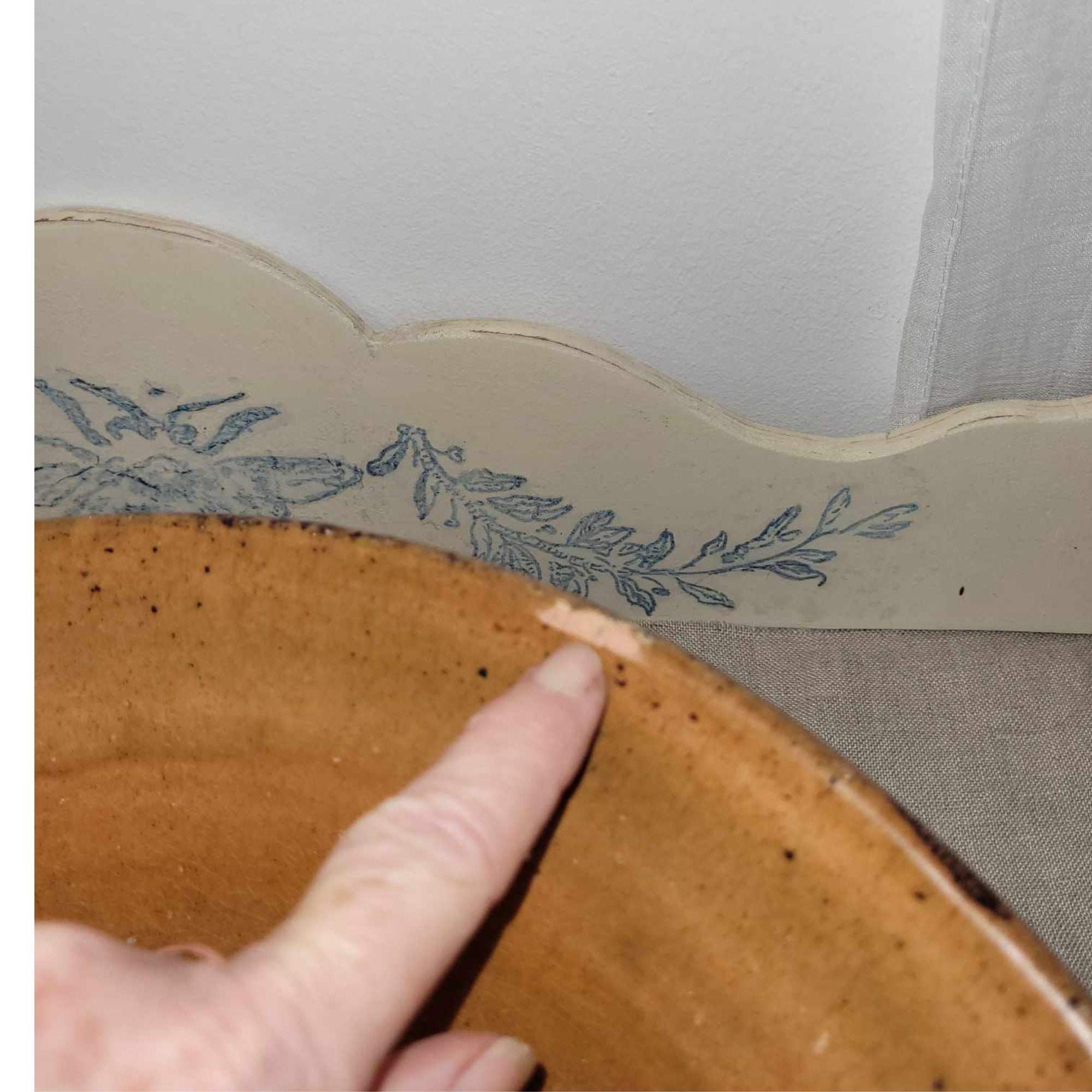 Large Vintage Terracotta Dish Old Terracotta Tian Rustic Farmhouse ...