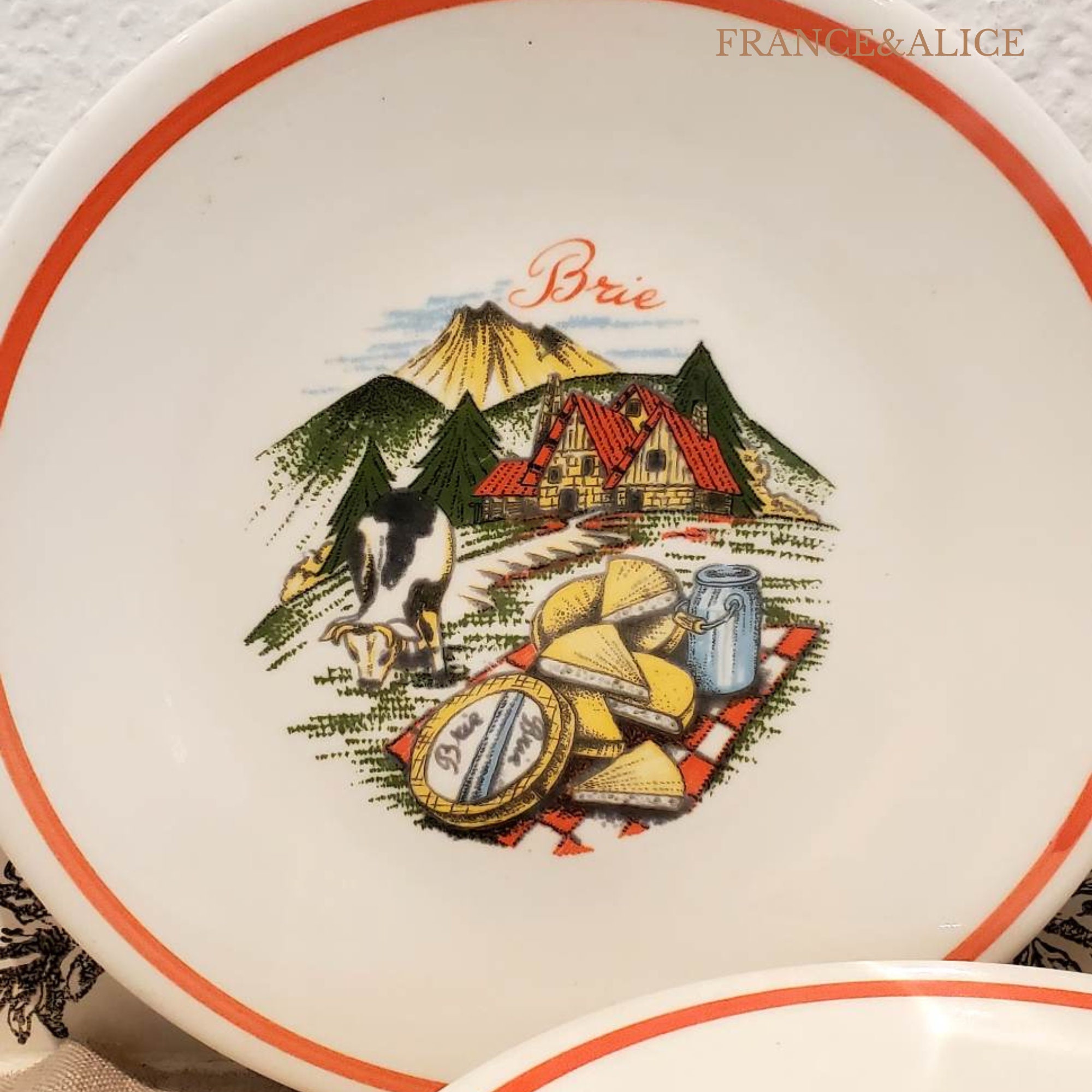 4 Vintage Plates From the 1970s. 4 French Cheese Plates. - Etsy