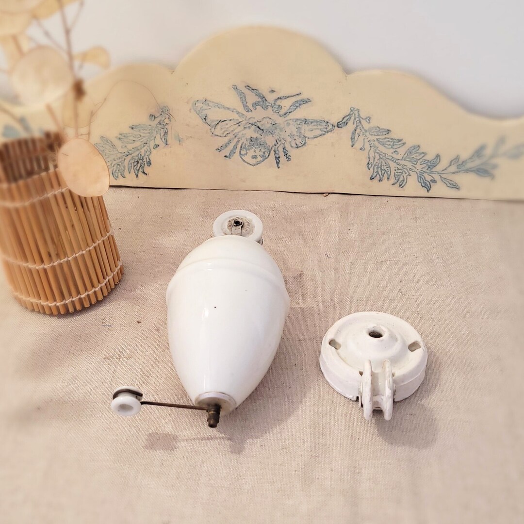 Antique Porcelain Counterweight for Vintage Pendant Lamp - Etsy