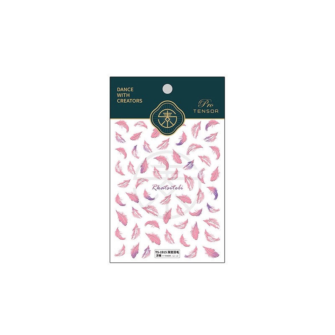 5D Gradient Feathers Nail Sticker Black White Feather Colour - Etsy