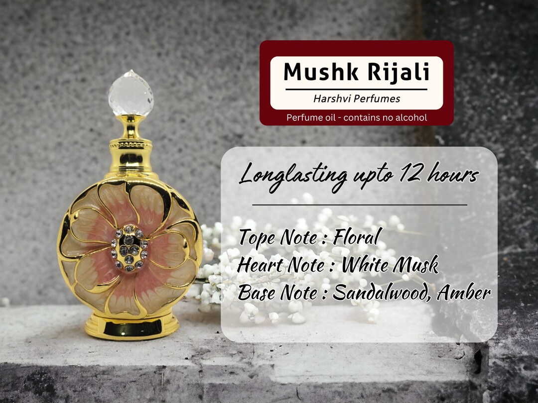 Mushk Rijali Luxury Perfume Oil / Attar, Alcohol Free Unisex by Harshvi ...