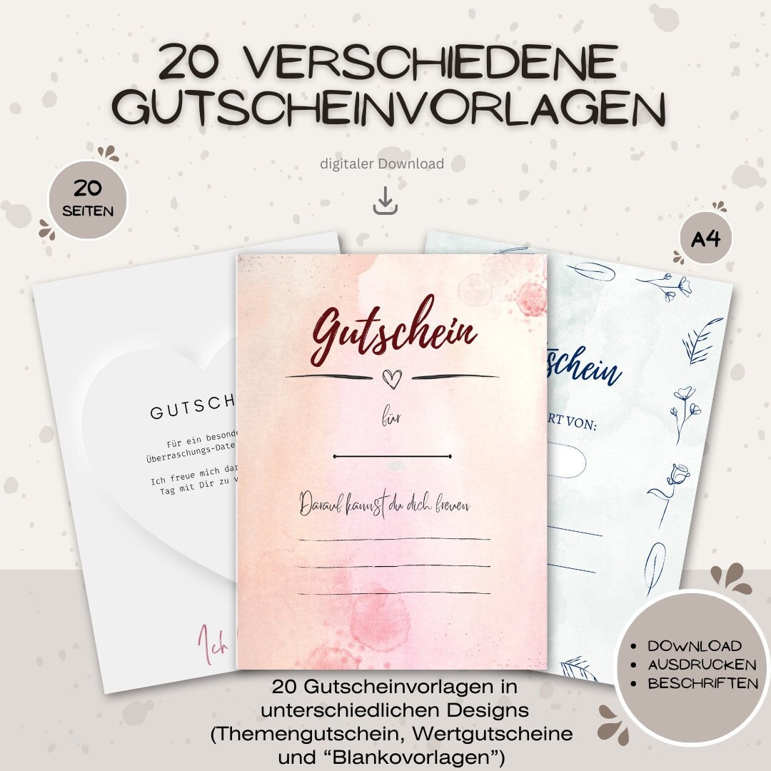 20 Different Voucher Templates Perfect as a Gift for Birthdays ...