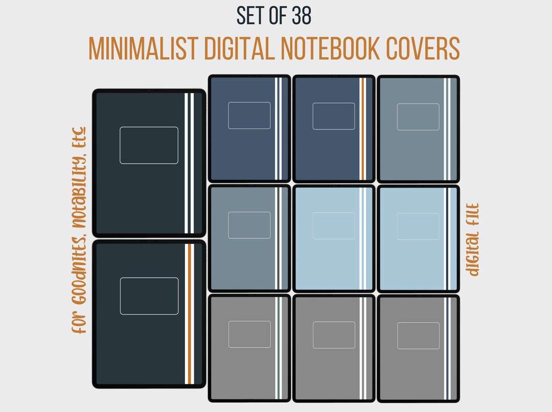 Minimalist Digital Notebook Covers Goodnotes Covers Men Notebook Covers ...