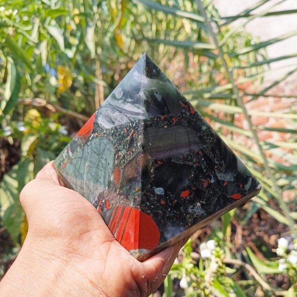 Bloodstone Crystal Pyramid - Etsy