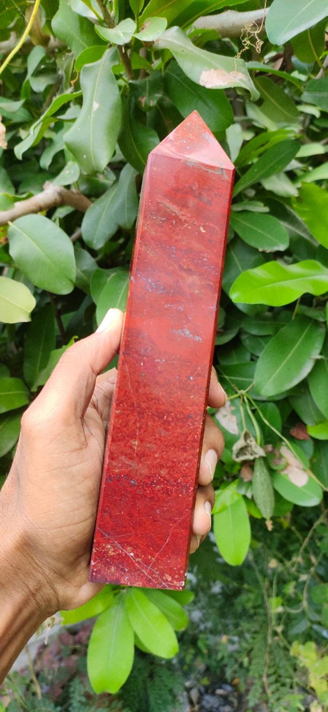 Red Jasper Tower Large Crystal Tower. - Etsy