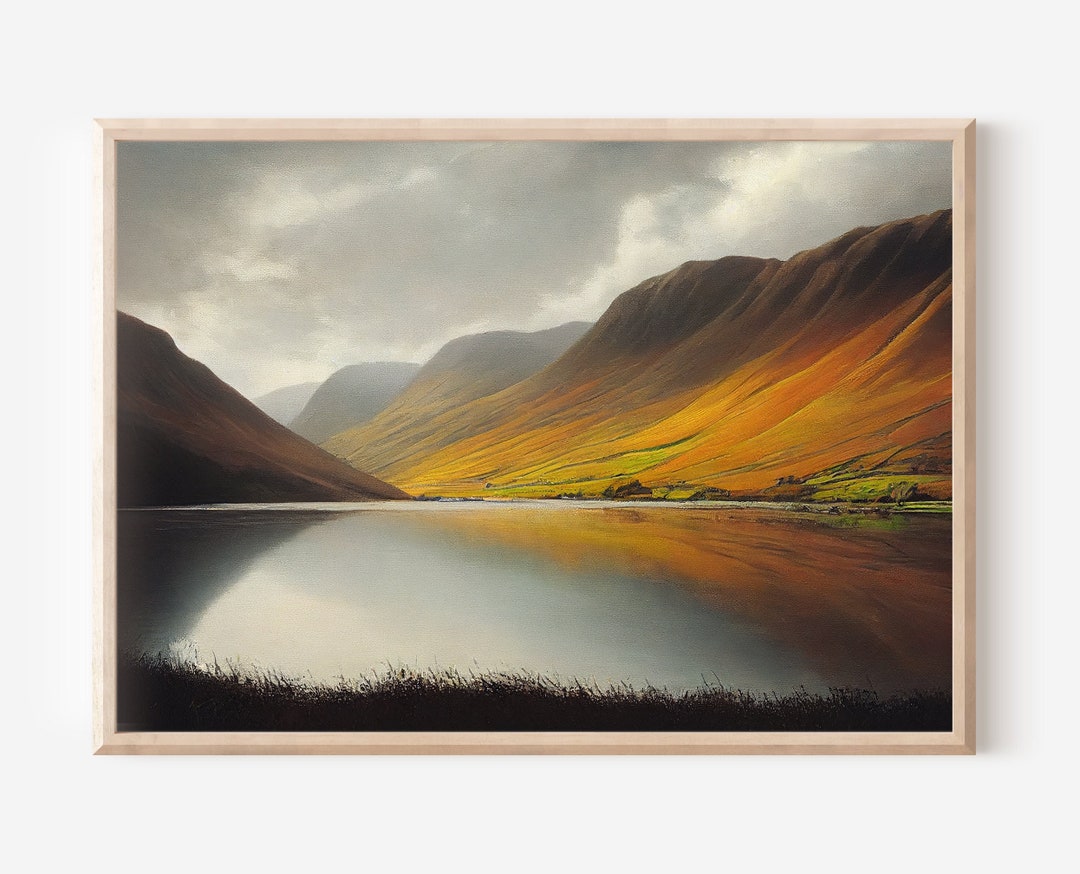 Lake District Painting, PRINTABLE Lake District Cumbria Wall Art ...