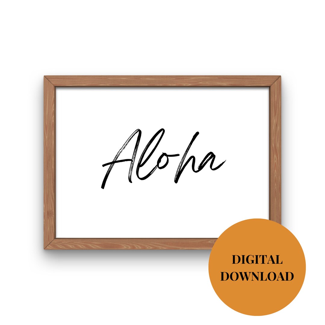 Aloha Printable Art | Aloha Wall Art | Aloha Art Print | Beach Decor ...