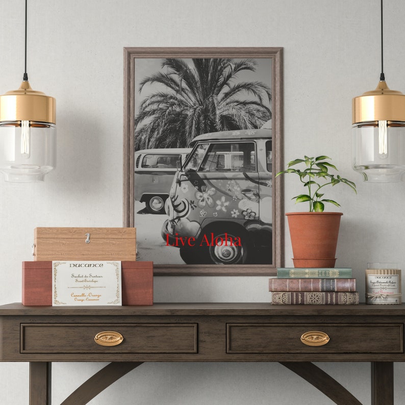 Volkswagen Bus | Live Aloha | Wall Art | Home Decor | Digital Print ...
