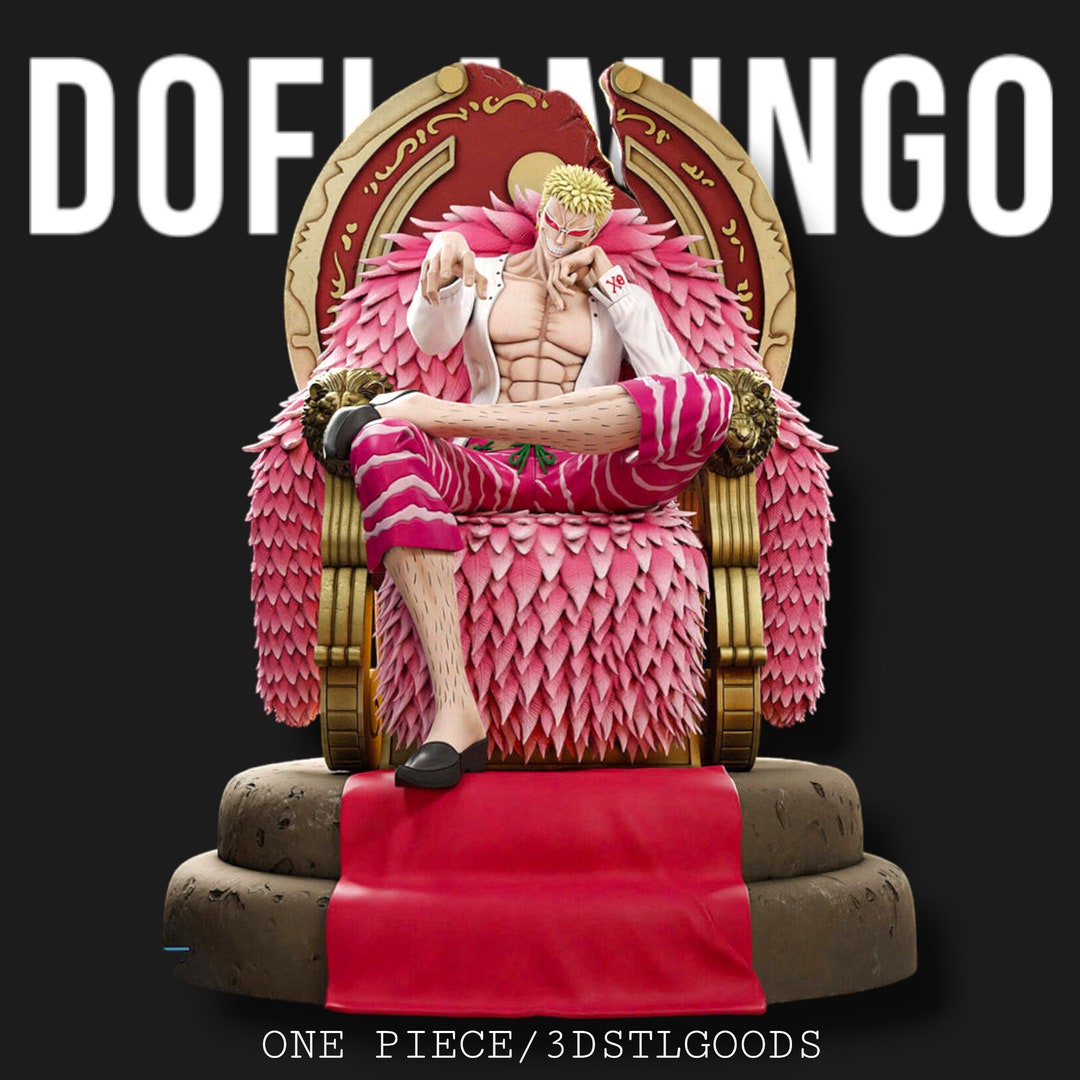 One Piece Doflamingo on Throne 3D STL File for 3D Printing High Quality ...