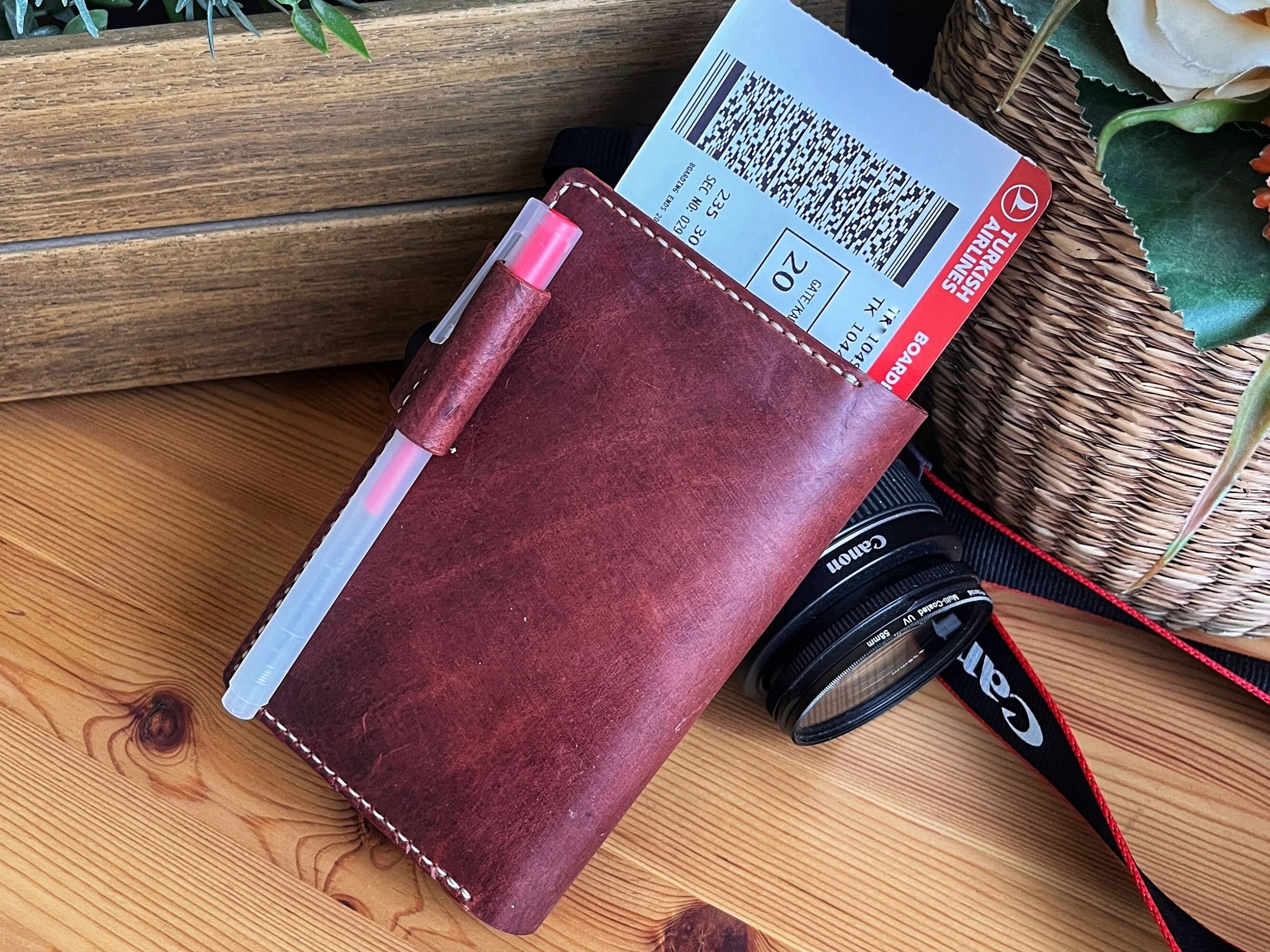 Passport or Notebook Cover With Pen Holder Pattern, Field Notes PDF ...