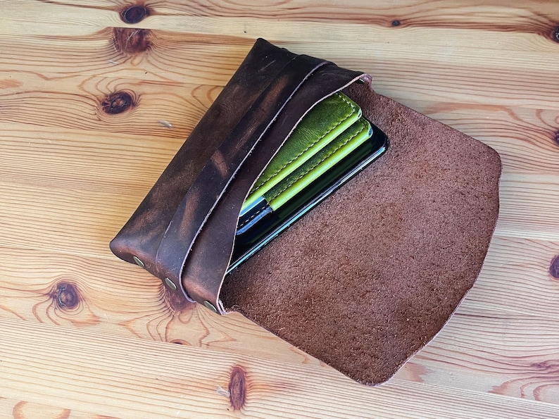 PDF Pattern Stitchless Phone Bag - Leather Mobile Case Template - No ...