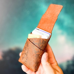 Stitchless Wallet PDF Pattern / No Sew Folded Leather Wallet Pattern ...