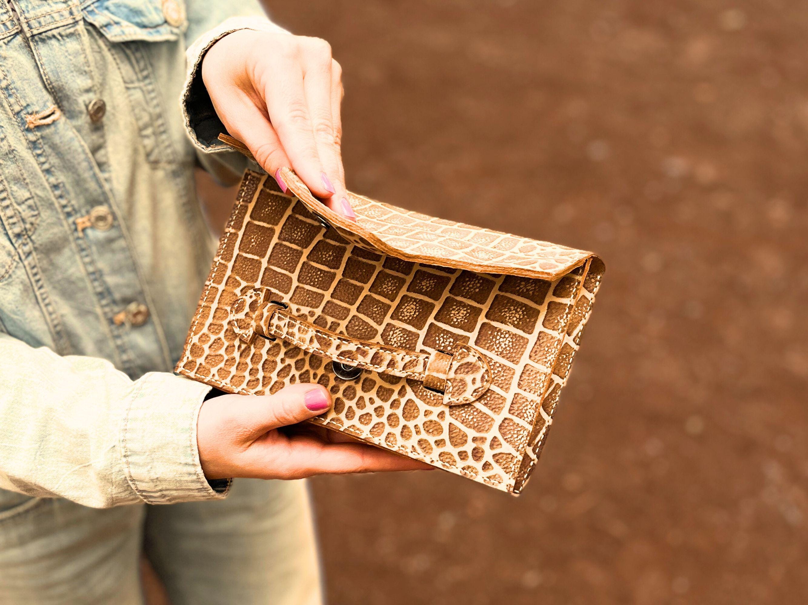 Downloadable Handbag Template /PDF Pattern Clutch / Leather Portfolio ...