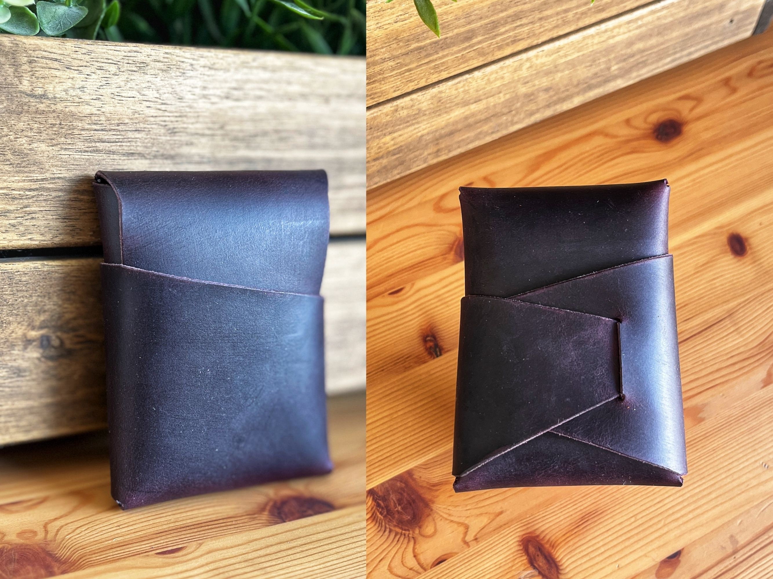 Stitchless Wallet PDF Pattern / No Sew Folded Leather Wallet Pattern ...