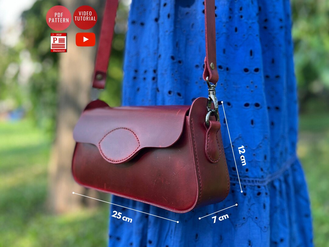 Downloadable Crossbody Bag / Leather Handbag PDF Pattern / Daily Cross ...